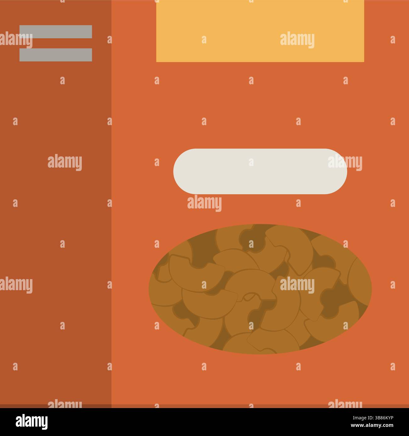 Box of whole wheat pasta isolated, healthy food and groceries concept ...