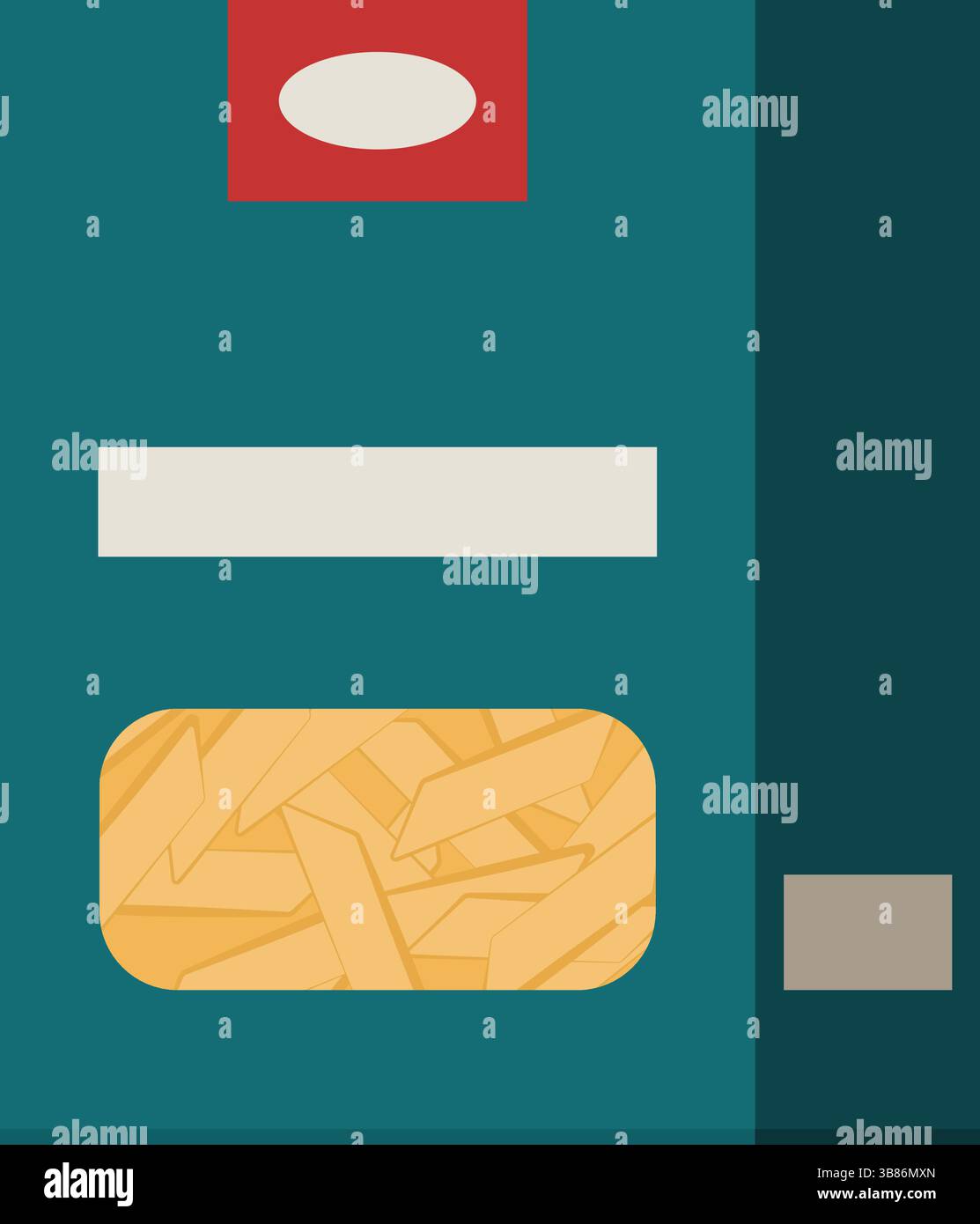 Raw penne pasta on Stock Vector Images - Alamy