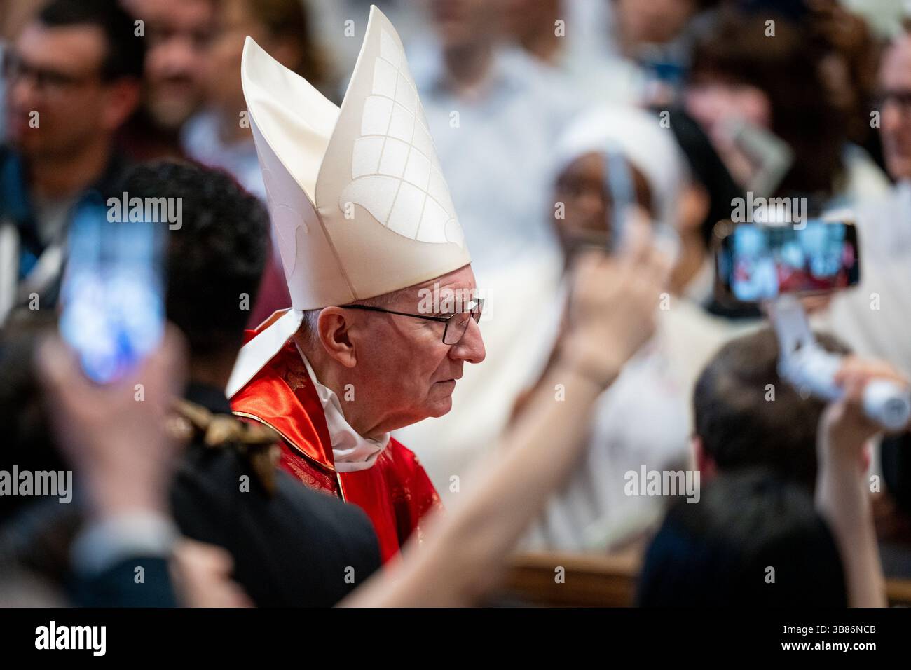 Vatican, Vatican. 07th May, 2025. Cardinal Pietro Parolin attends the ...