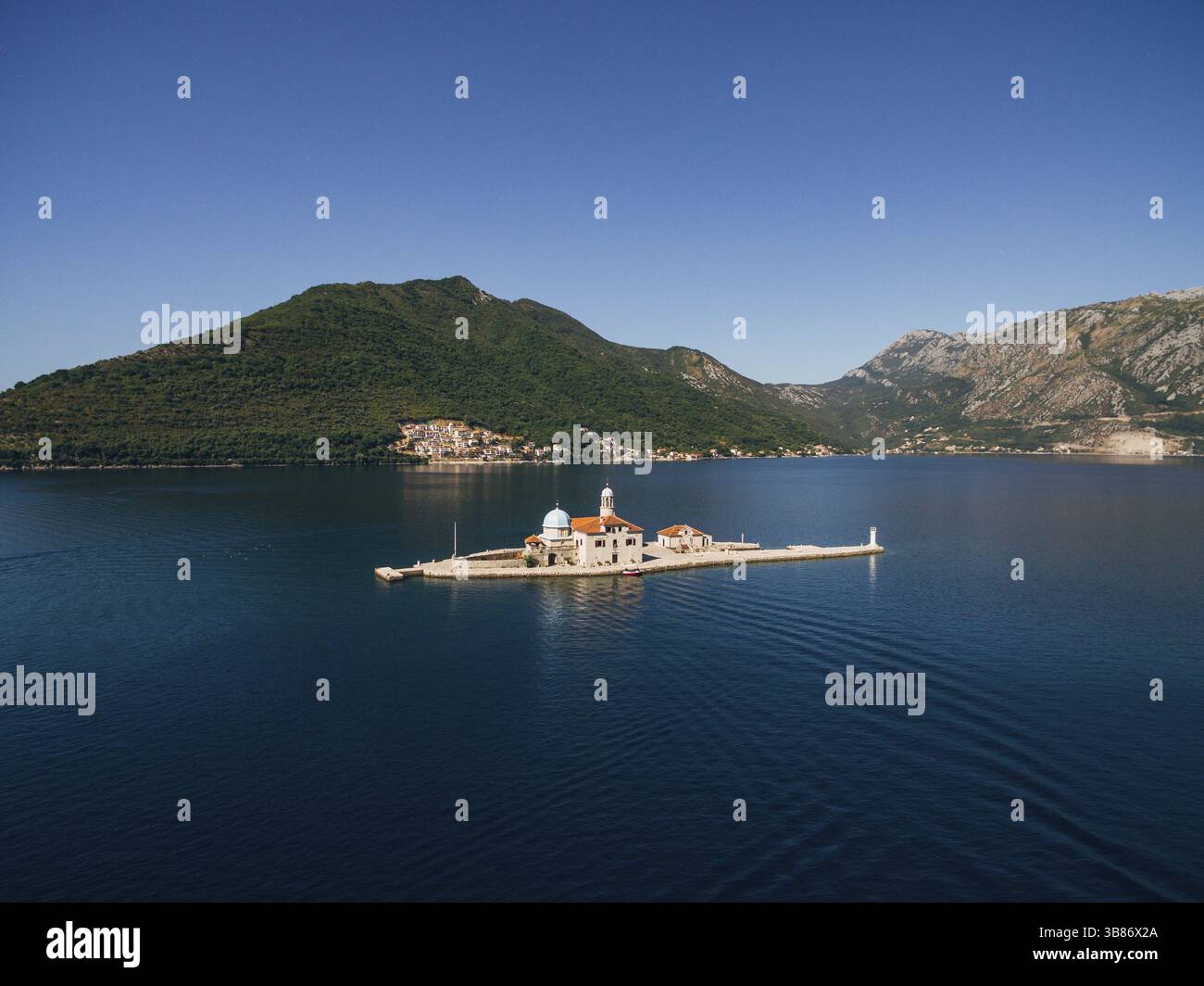 Aerial view kotor bay island hi-res stock photography and images - Alamy