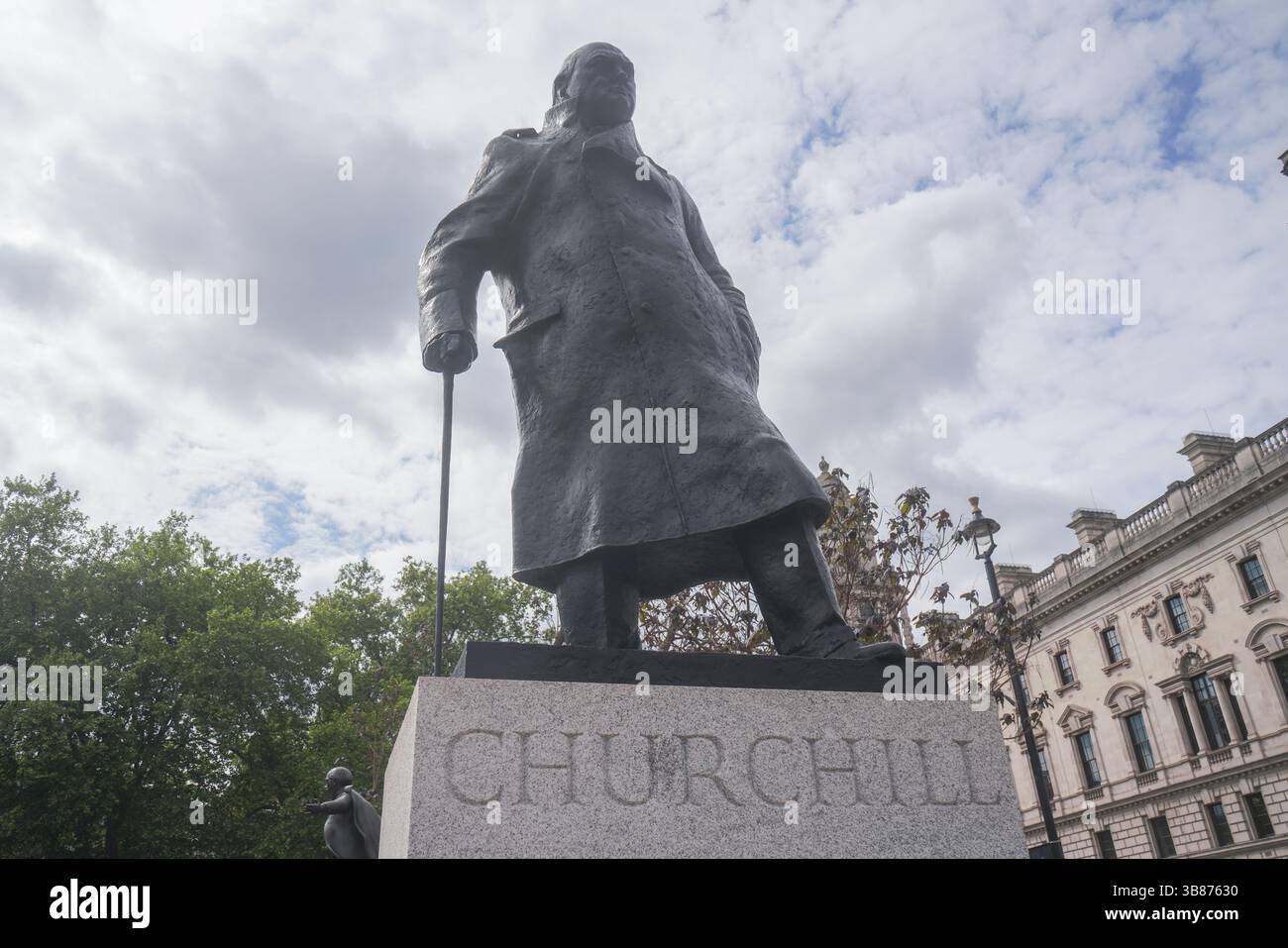 London UK 7 May 2025. Statue of war time Prime Minister Sir Winston ...