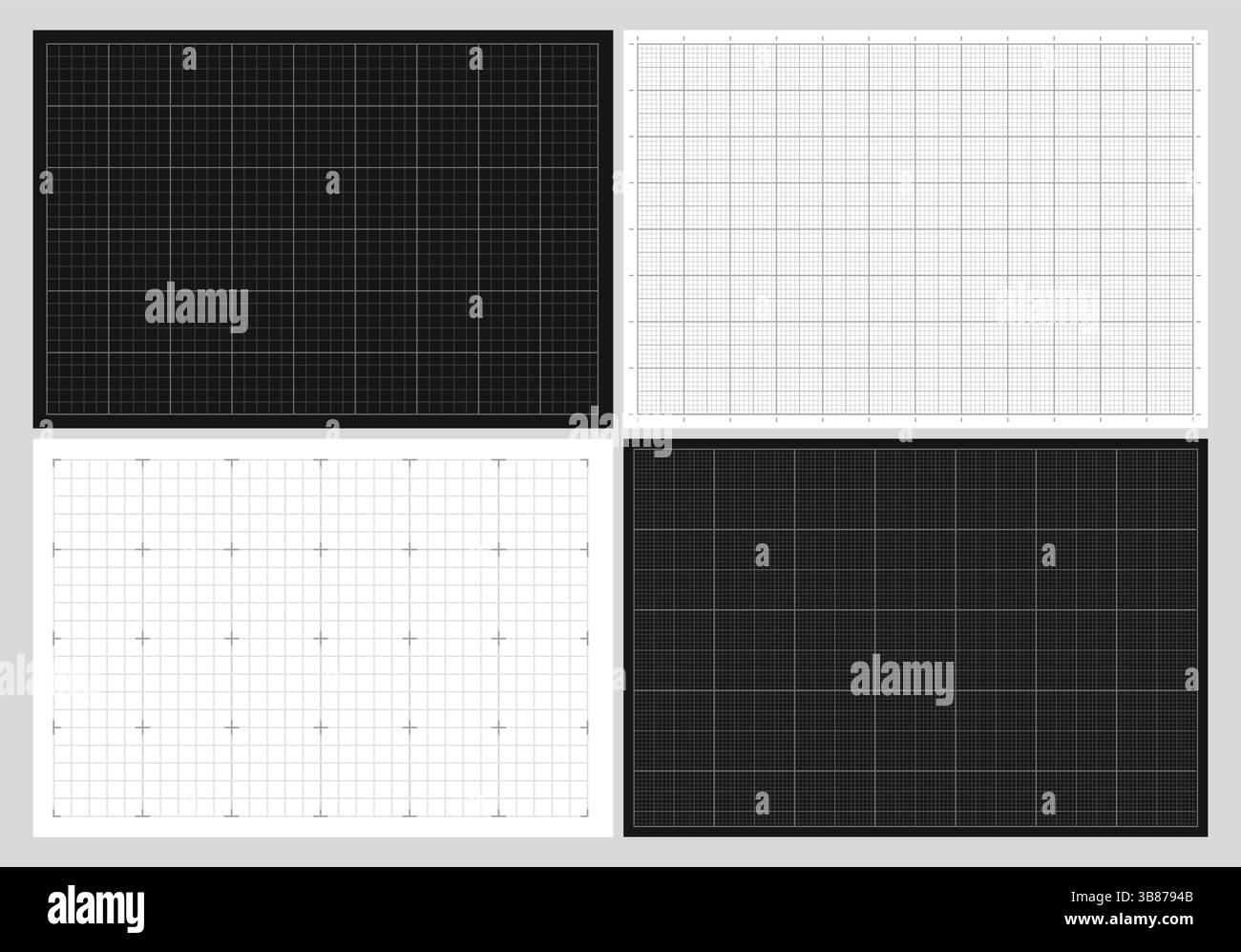 Blueprint black graph set Stock Vector Images - Alamy