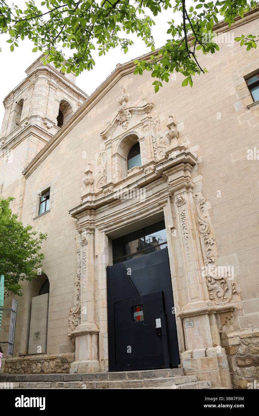 Morella, Castellon, Spain- April 18, 2025:San Miguel church, rebuilt as ...