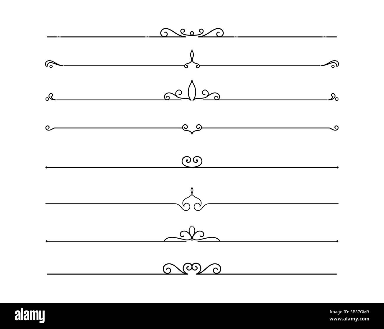 Big set of dividers line vector image Stock Vector Image & Art - Alamy