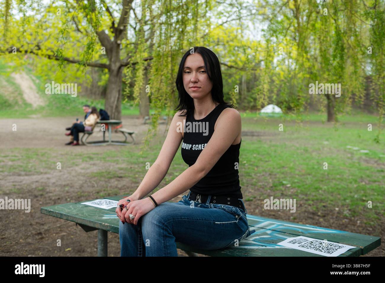 Toronto, Canada. 03rd May, 2025. Grace Turner, the organizer of a ‚Äògroup scream, ' is pictured ...