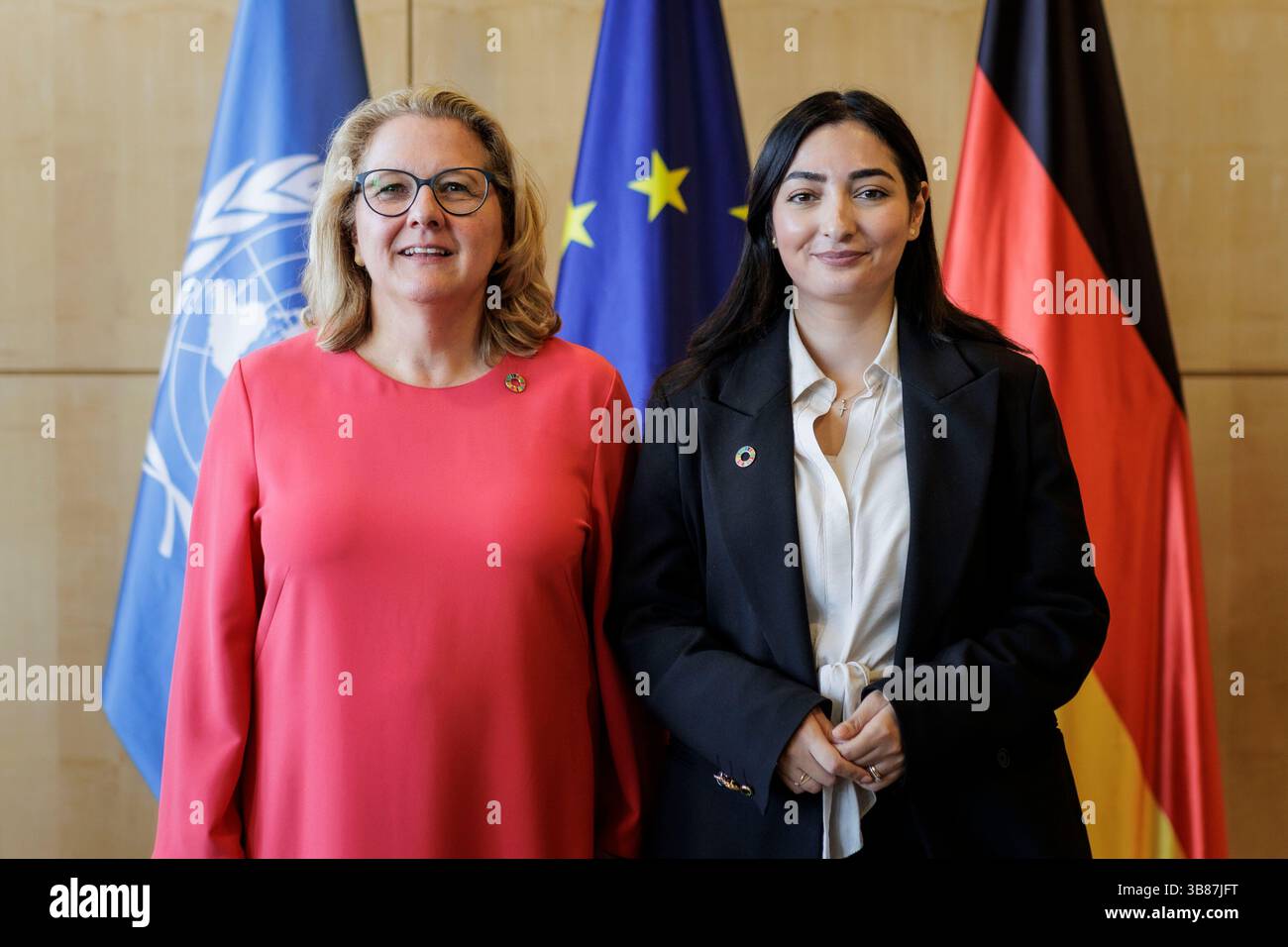 Svenja Schulze (SPD), and Reem Alabali-Radovan (SPD), Federal Minister ...