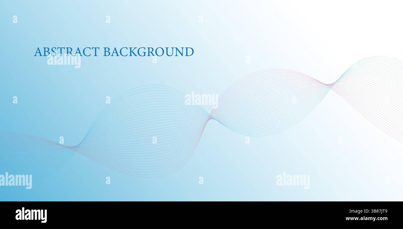 Light Abstract Wave Background – Minimal Blue Gradient Flow with Line ...