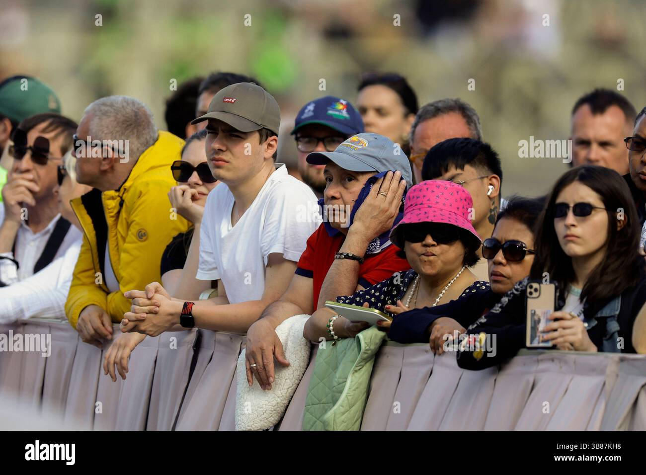 VATICAN POPE VOTE CONCLAVE people in st. peter s square watch the ...