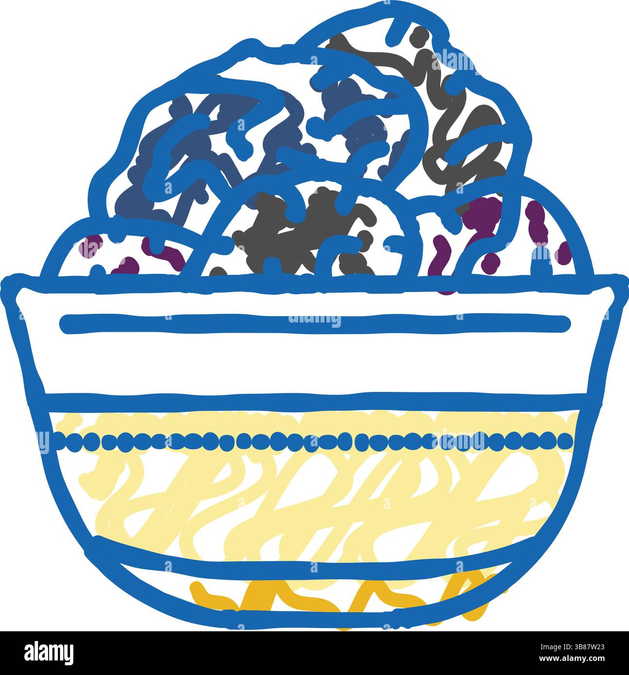 Top view blue bowl Stock Vector Images - Alamy