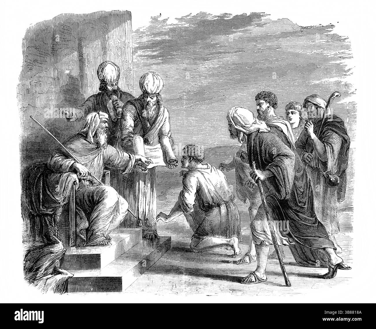 Priests and the levites Shewing the Sentence of Judgment from Antique ...