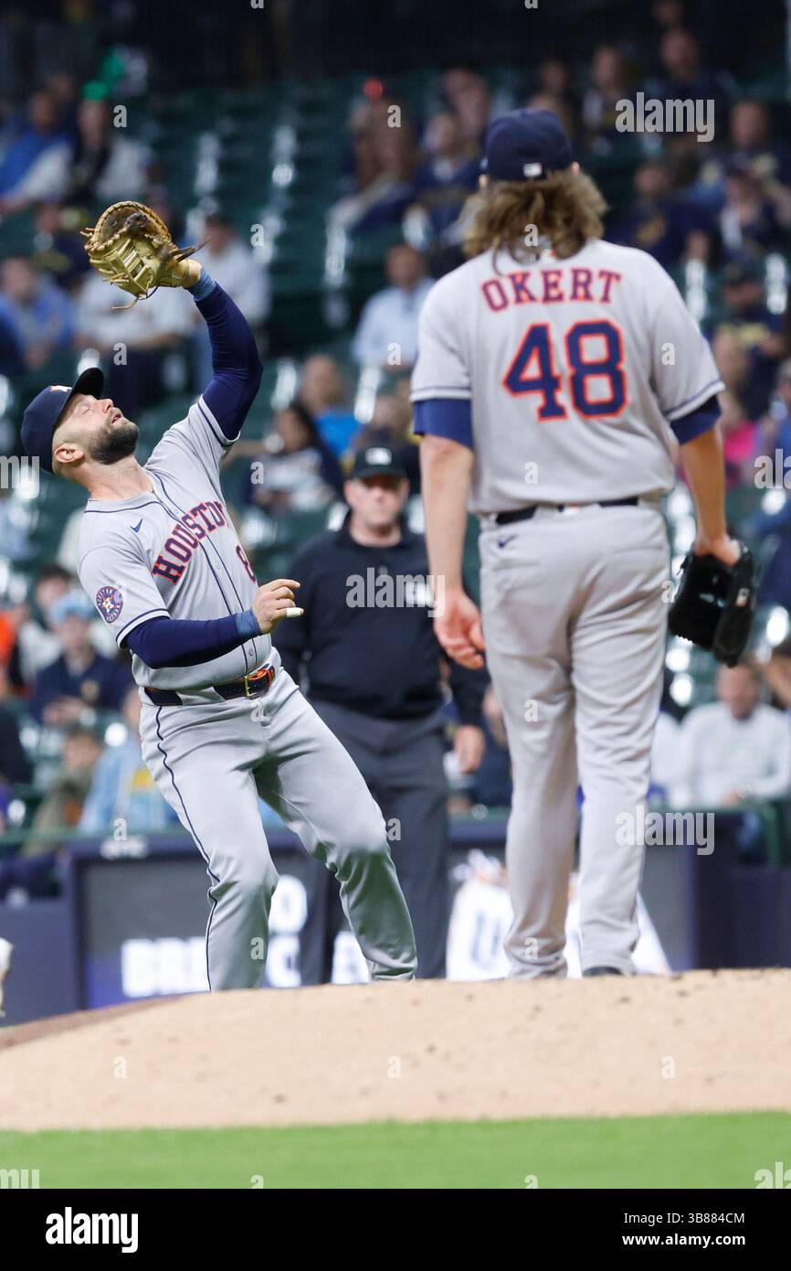 MILWAUKEE, WI - MAY 06: Houston Astros first base Christian Walker (8 ...