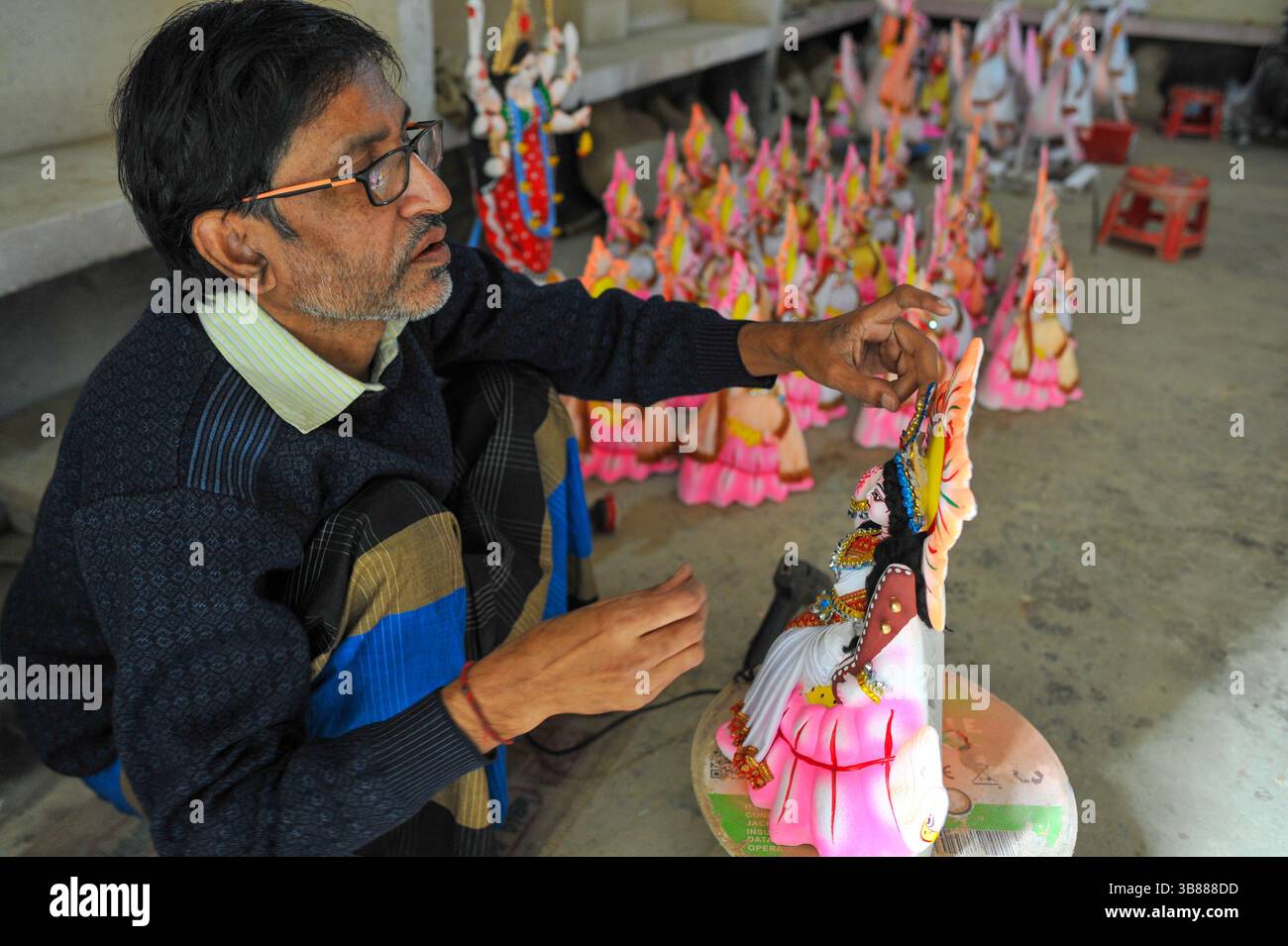 Saraswati puja festival 2024 hi-res stock photography and images - Alamy