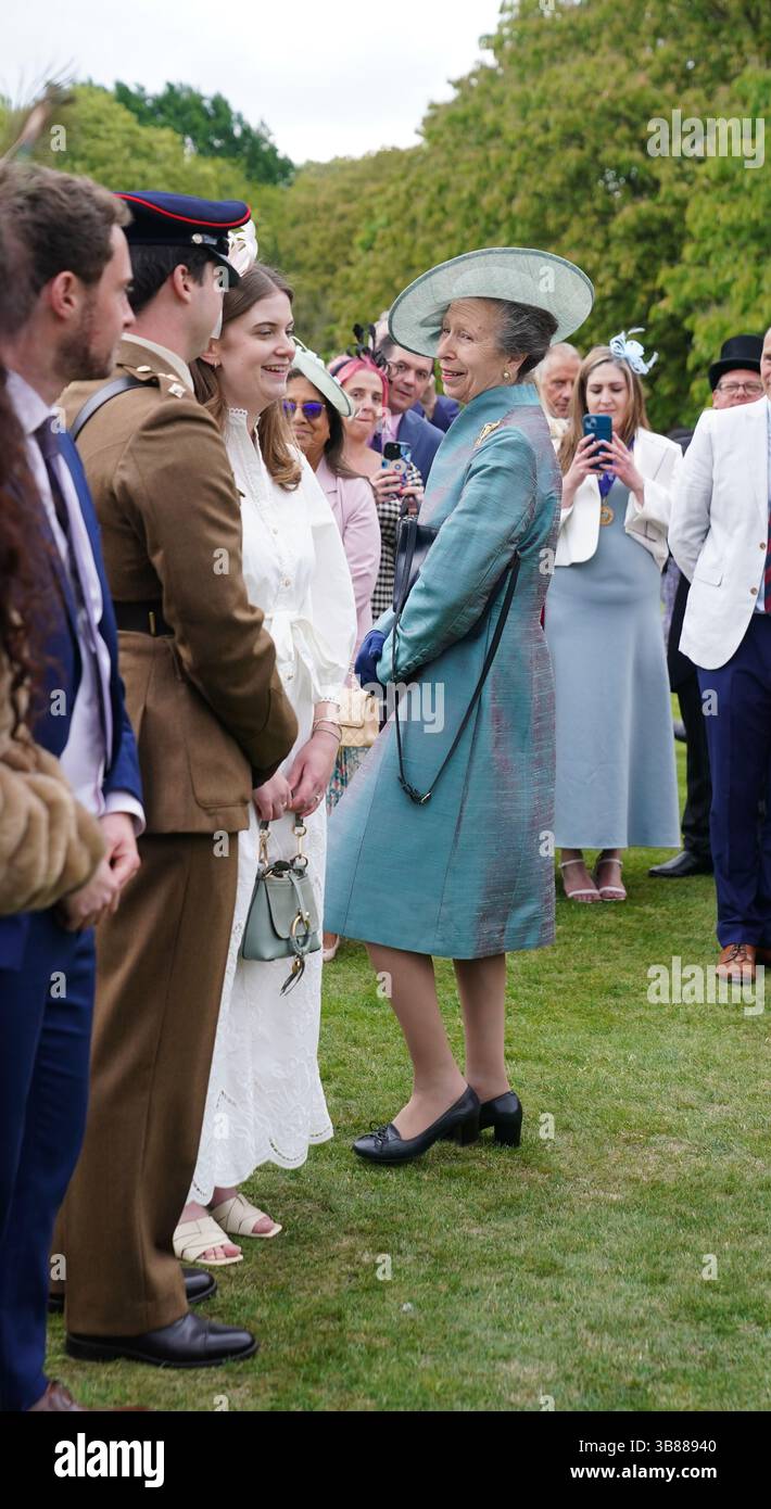 The Princess Royal speaks to guests during a Royal Garden Party at ...
