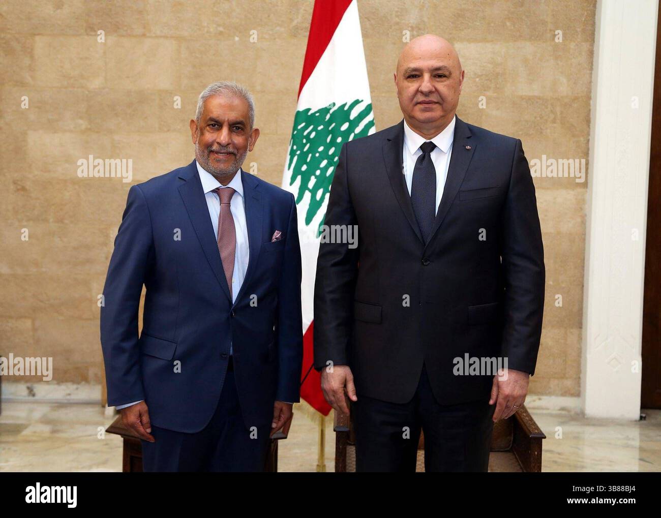 Lebanese President Joseph Aoun receives the credentials of the new ...