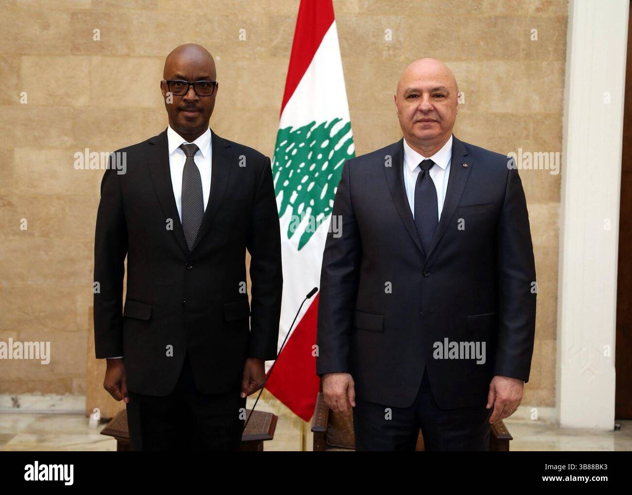 Lebanese President Joseph Aoun receives the credentials of the new ...