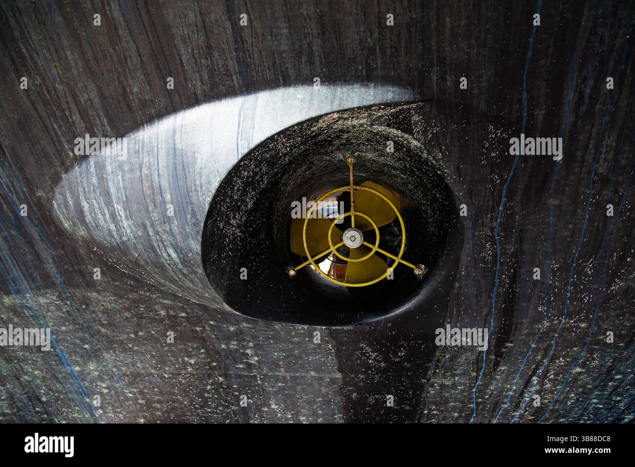 Bow thruster. Propellers on a motor yacht close-up Stock Photo - Alamy