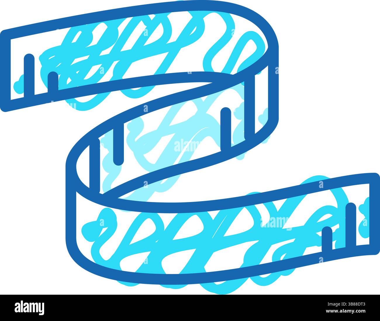 blank ribbon banner design icon doodle illustration Stock Vector Image ...