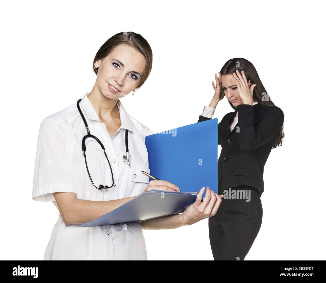 Young doctor migraine headache Cut Out Stock Images & Pictures - Alamy