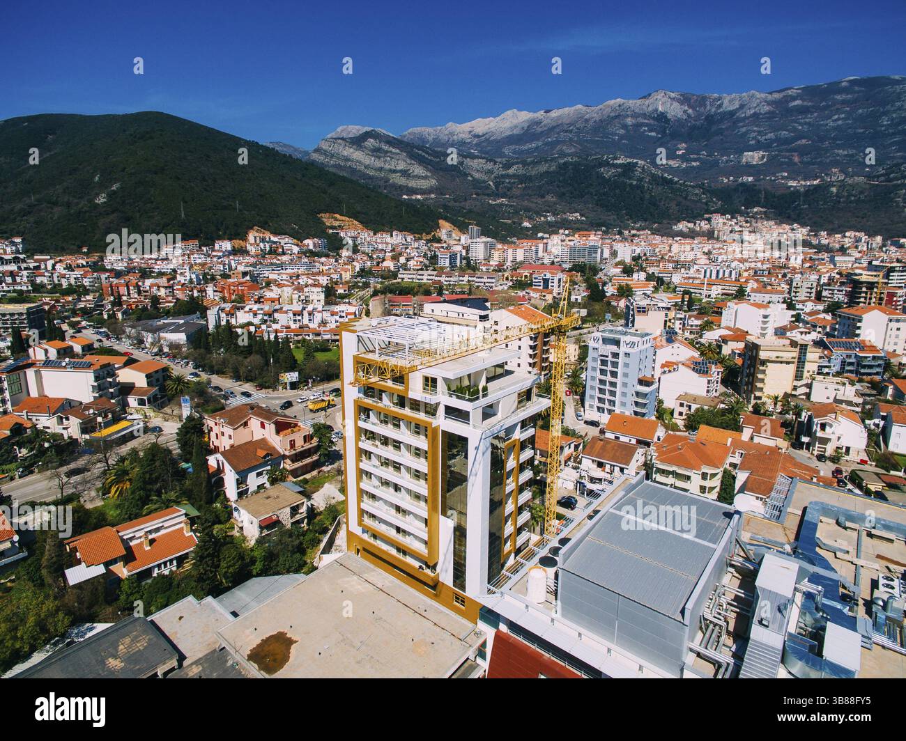 Budva, Montenegro New Town dron aerial photography, Budva, Montenegro ...