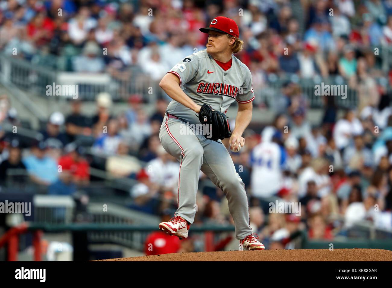 Cincinnati Reds' Andrew Abbott pitches during the first inning of a ...