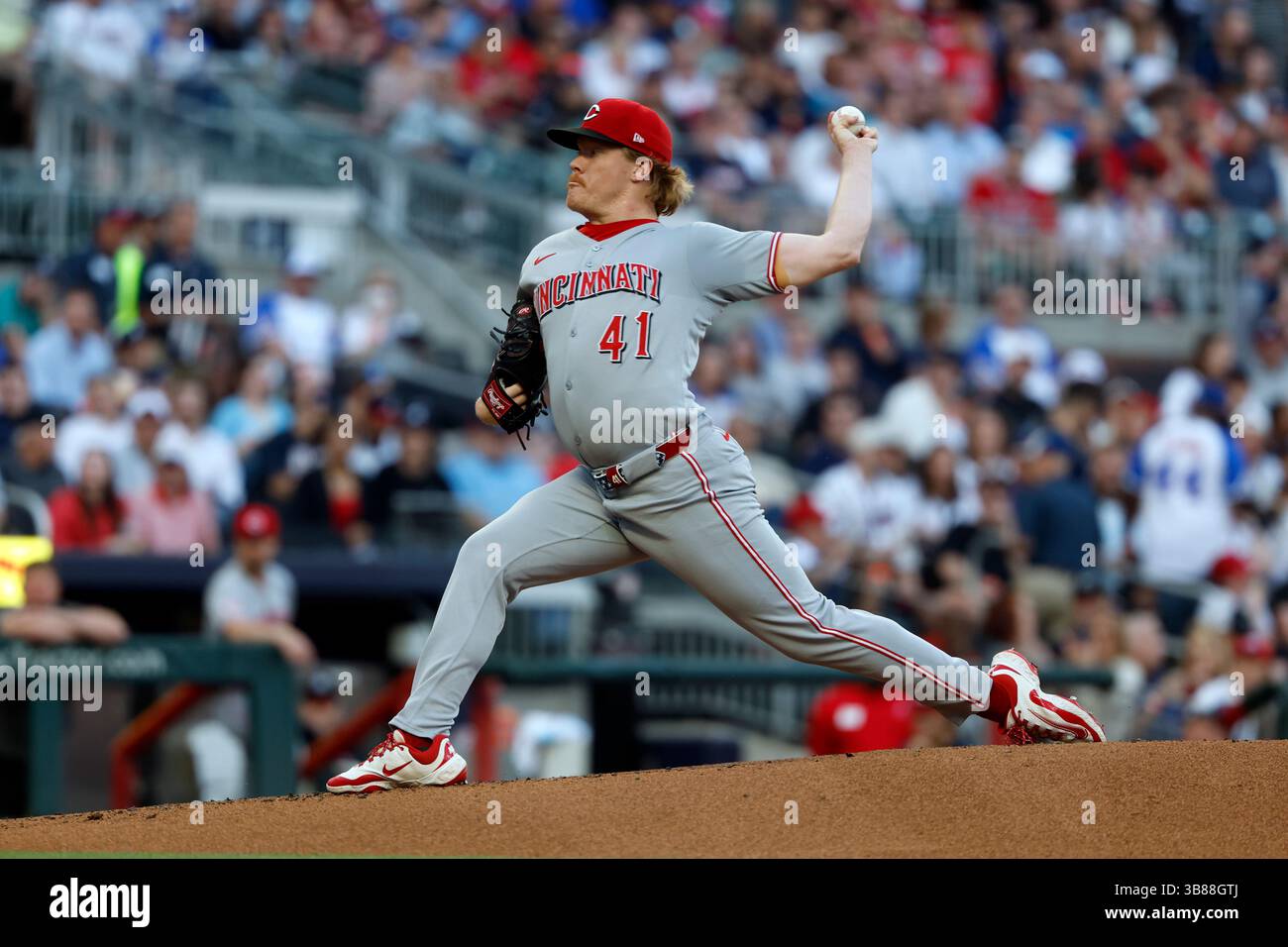 Cincinnati Reds' Andrew Abbott pitches during the first inning of a ...