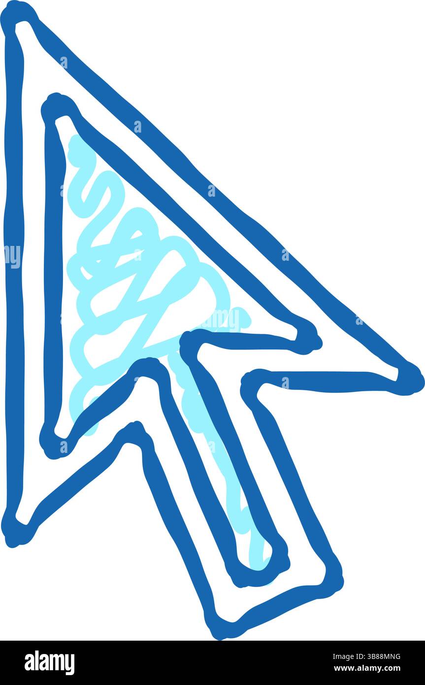 cursor arrow icon doodle illustration Stock Vector Image & Art - Alamy