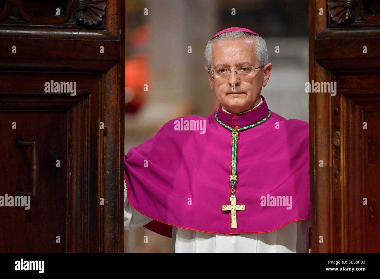 Vatican Master of Ceremonies, Archbishop Diego Giovanni Ravelli closes ...