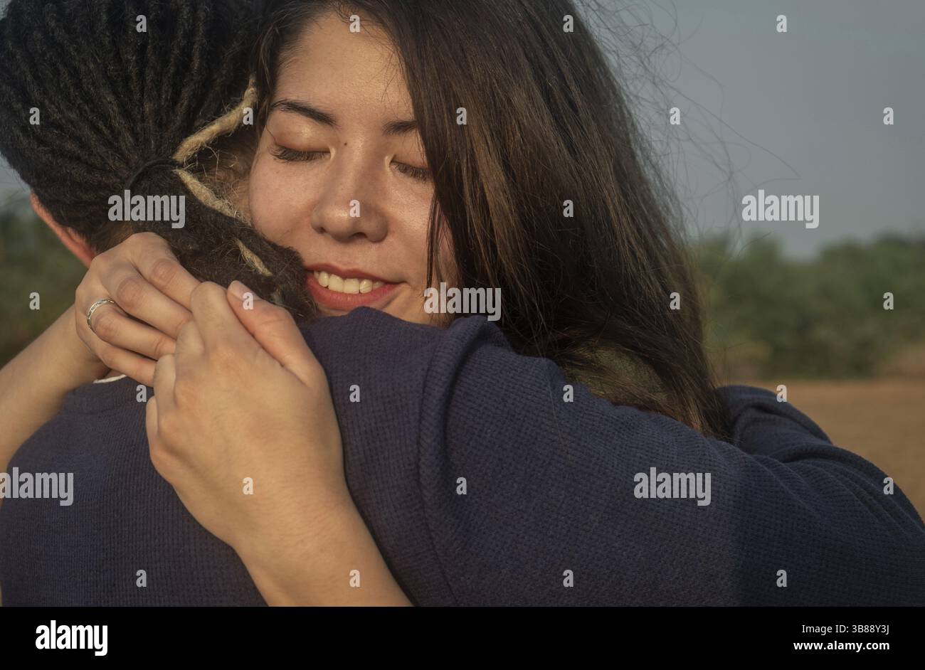 Young Couple Embrace Each Other Lovingly at the Beaches of Northern Goa, India, Asia Stock Photo ...