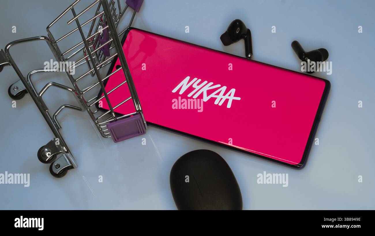 Nykaa Online Shopping Concept â€“ Mobile App with Shopping Cart and ...