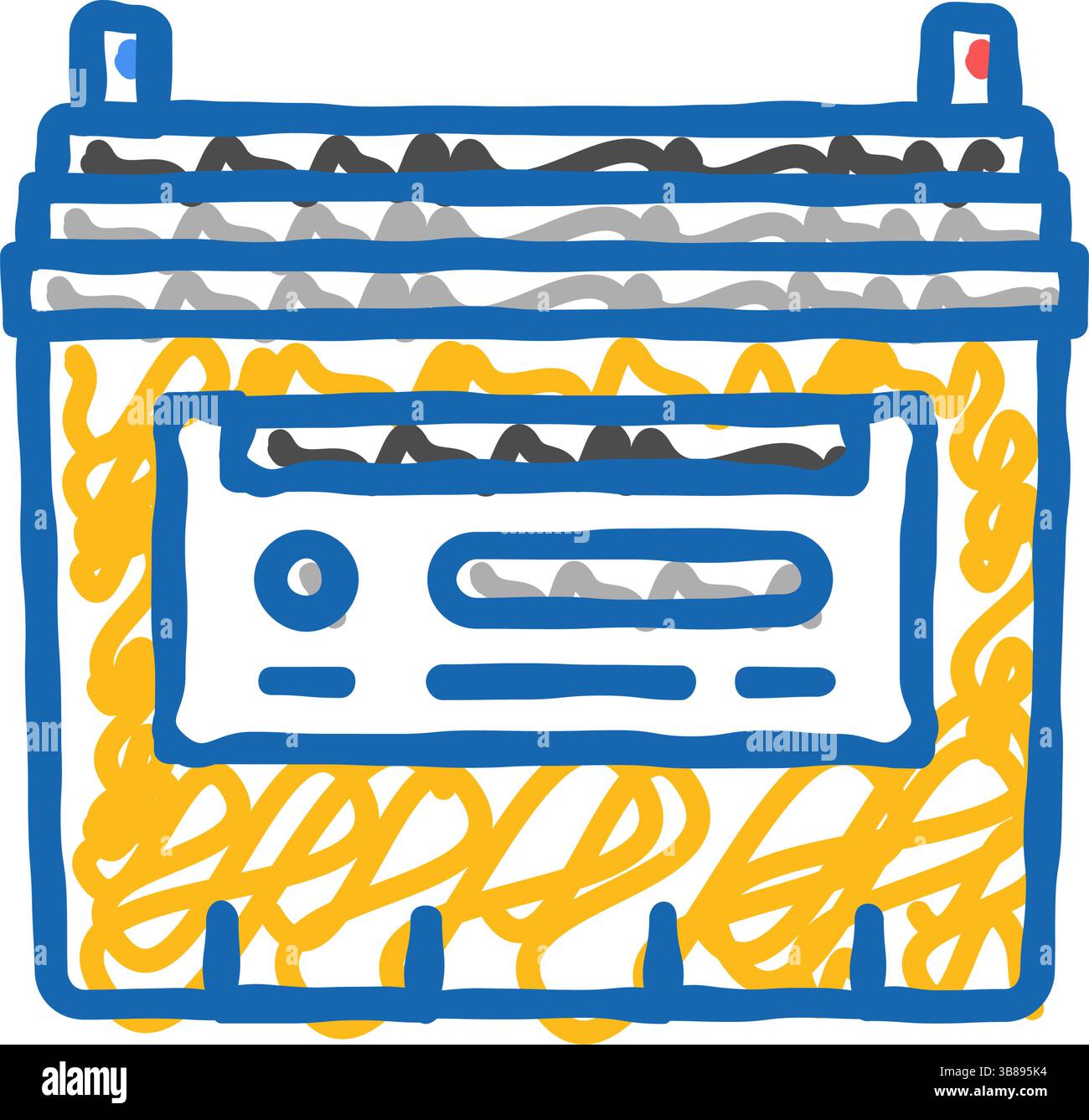 flooded lead acid battery icon doodle illustration Stock Vector Image ...