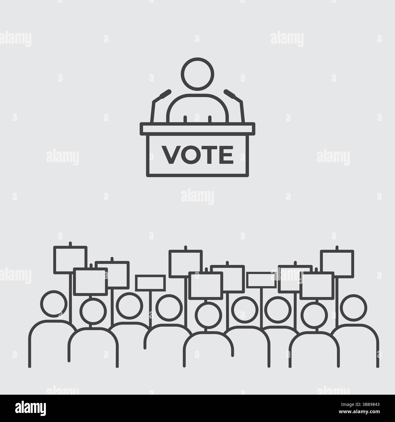 Political candidate signs rally Stock Vector Images - Alamy