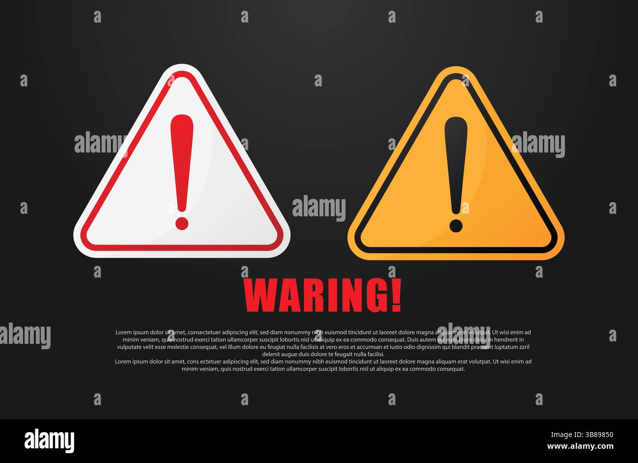 Warning Signs Indicating Important Cautionary Messages to Ensure Public ...