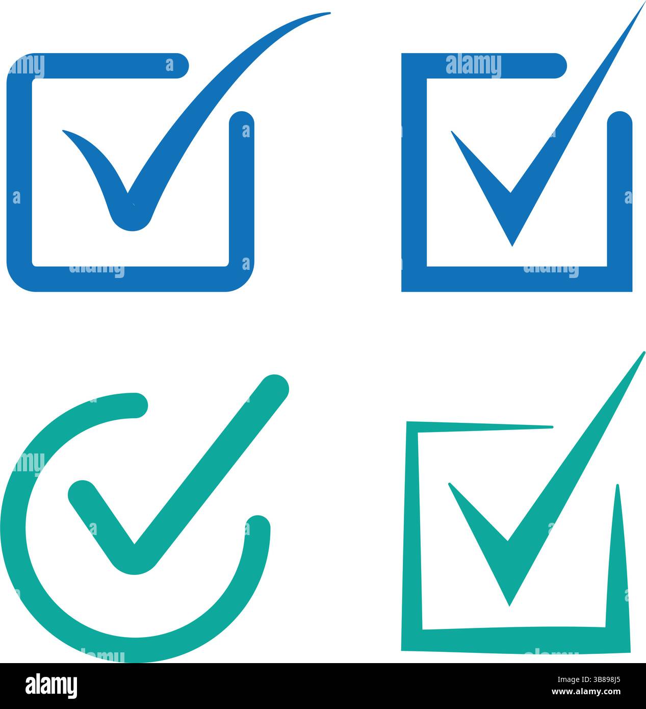 Stylish Checkmark Icons to Enhance Productivity and Facilitate Easy Selection Processes Stock ...