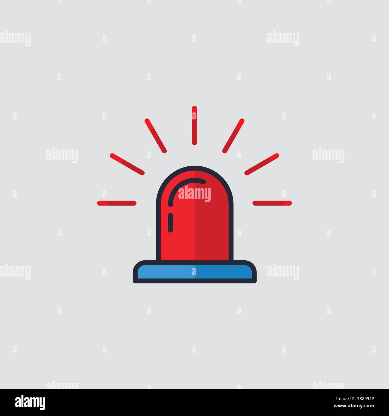 Flashing hazard graphic red Stock Vector Images - Alamy