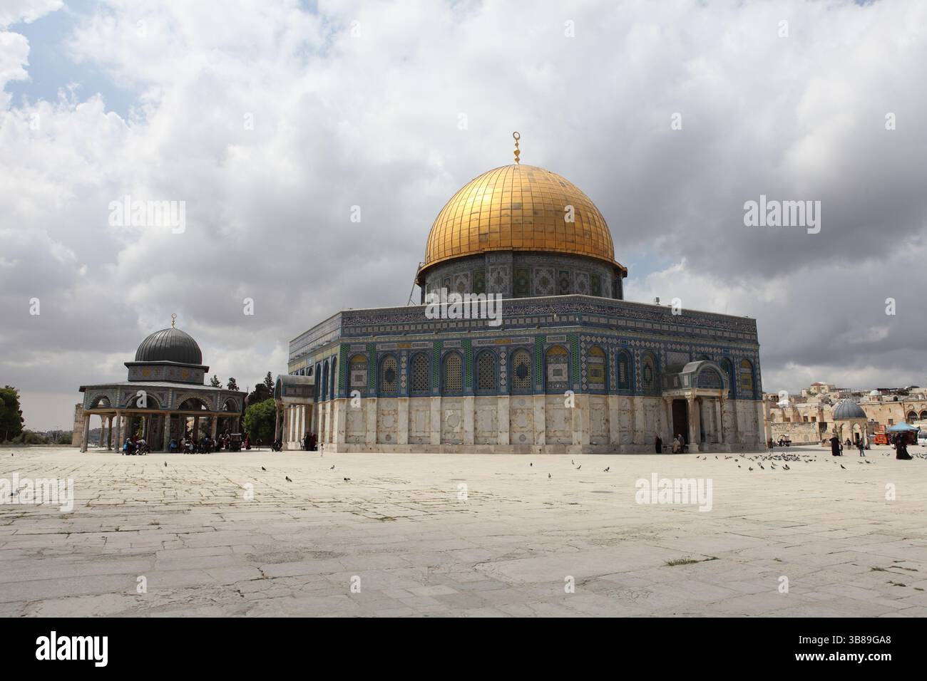 Dome of the Rock, Muslim shrine on the Temple Mt. or Mt. Moriah, site ...