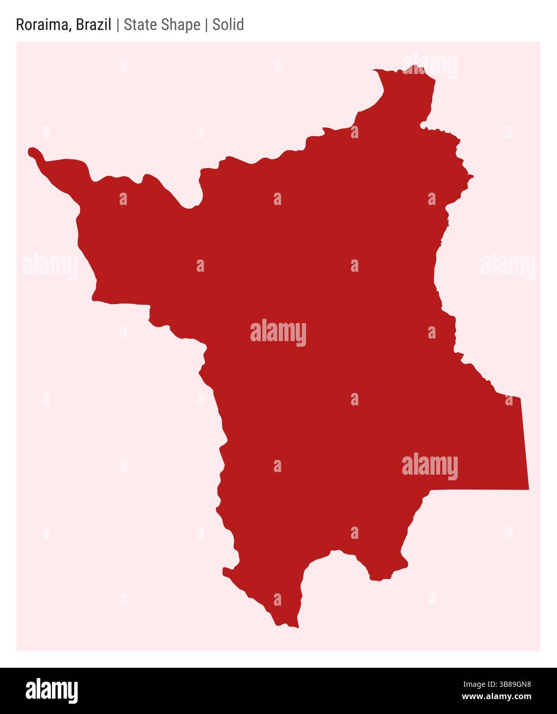 Roraima, Brazil. Simple vector map. State shape. Solid style. Border of Roraima. Vector ...