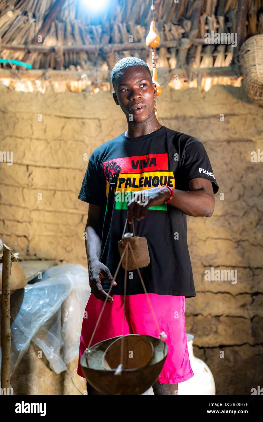 Colombia, Palenque - April 15, 2025: Young Afro-Latino guide in San ...