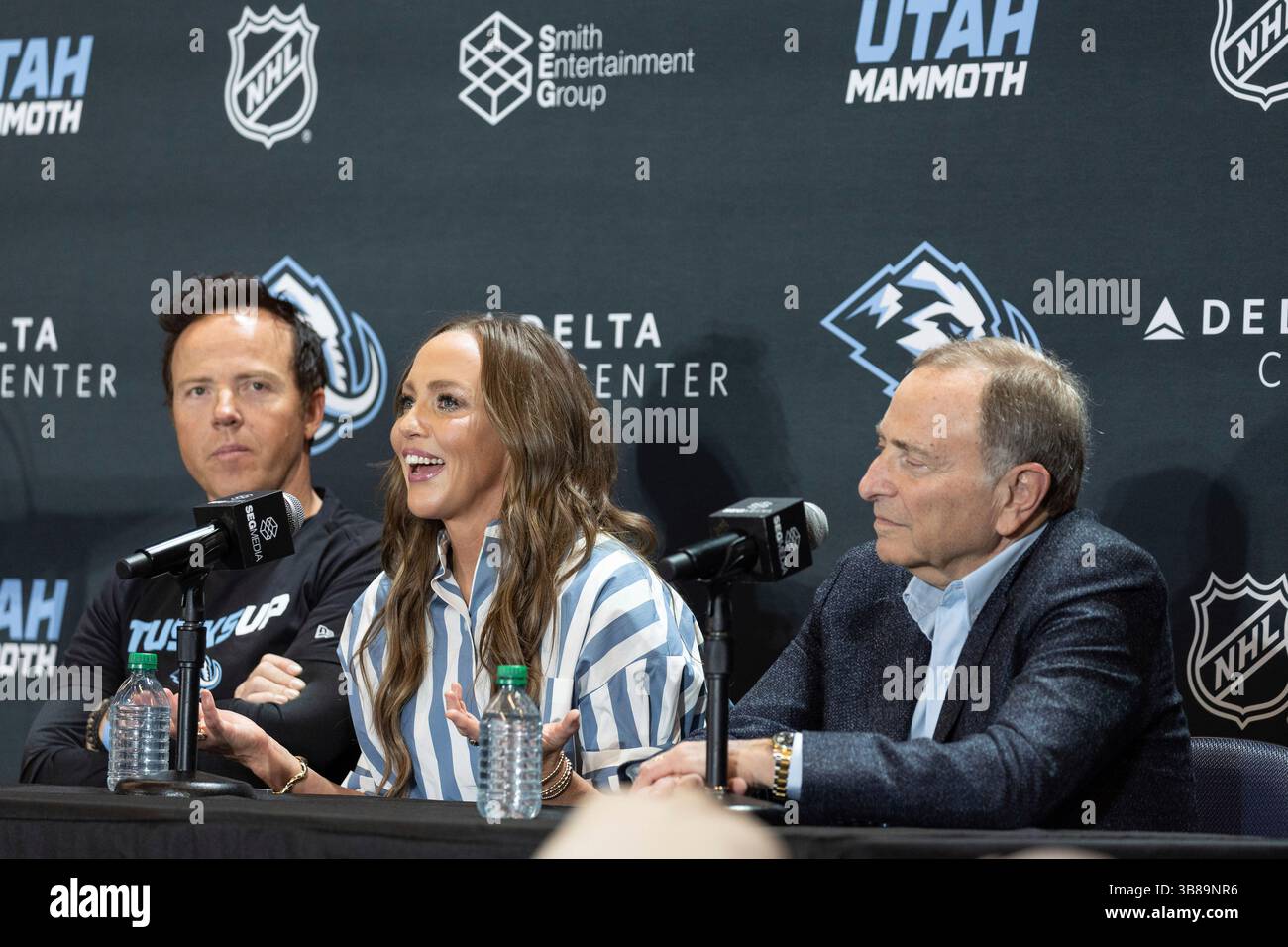 Chairman of Smith Entertainment Group Ryan Smith and co-founder Ashley ...