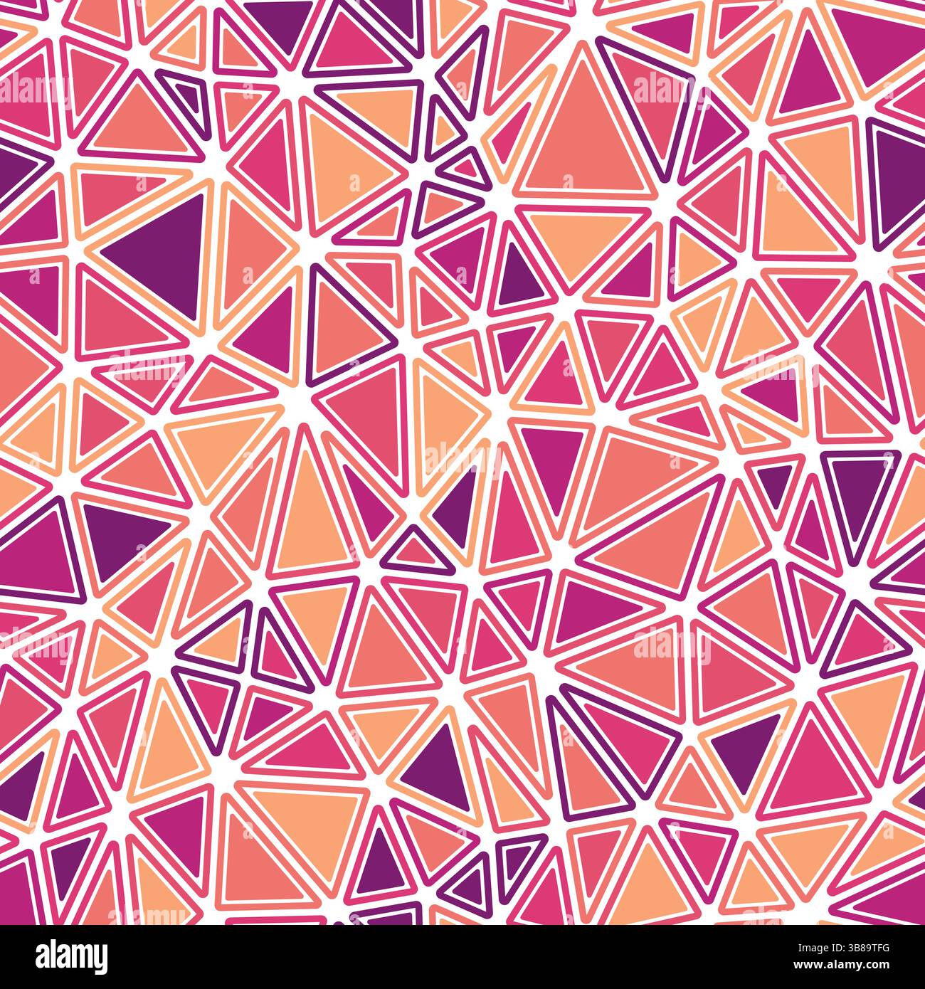 Pattern of triangle shapes. Rounded solid shapes in frames. Medium triangle size. Multicolored ...