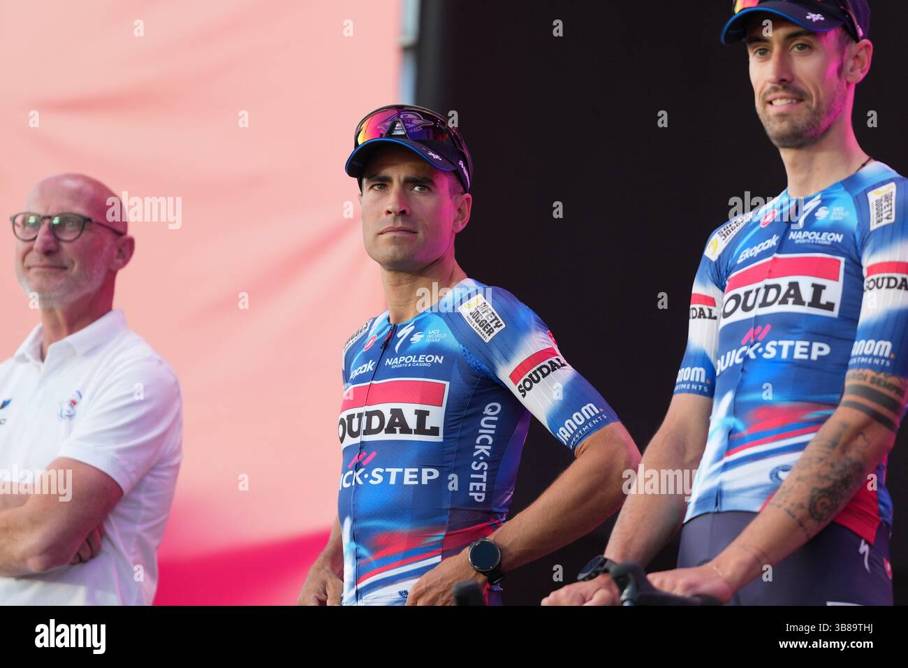 Tirana, Albania. 07th Apr, 2025. M Landa during the teams presentation ...