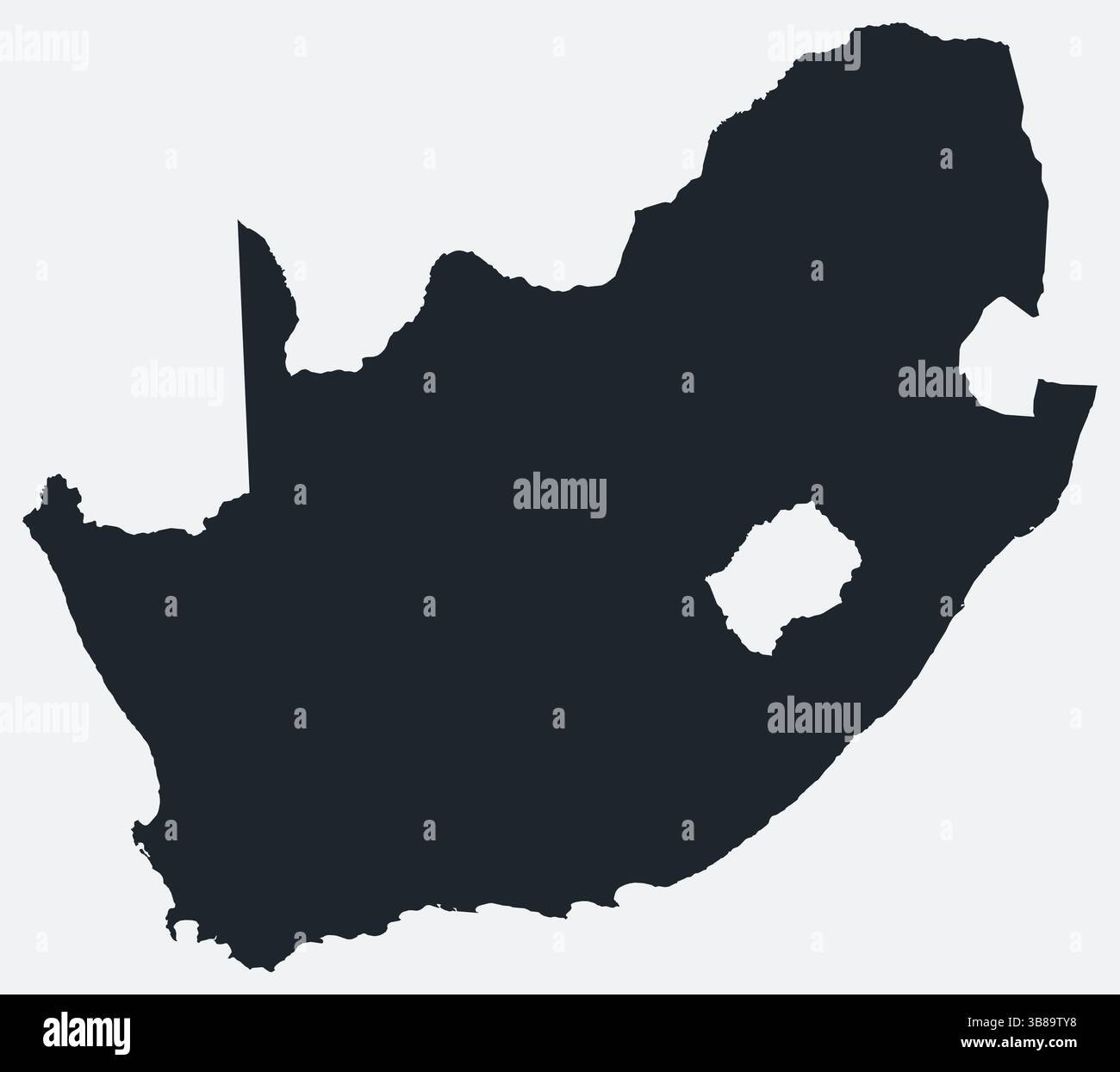 South Africa map. Just a simple border map. Shape of the country. Flat ...