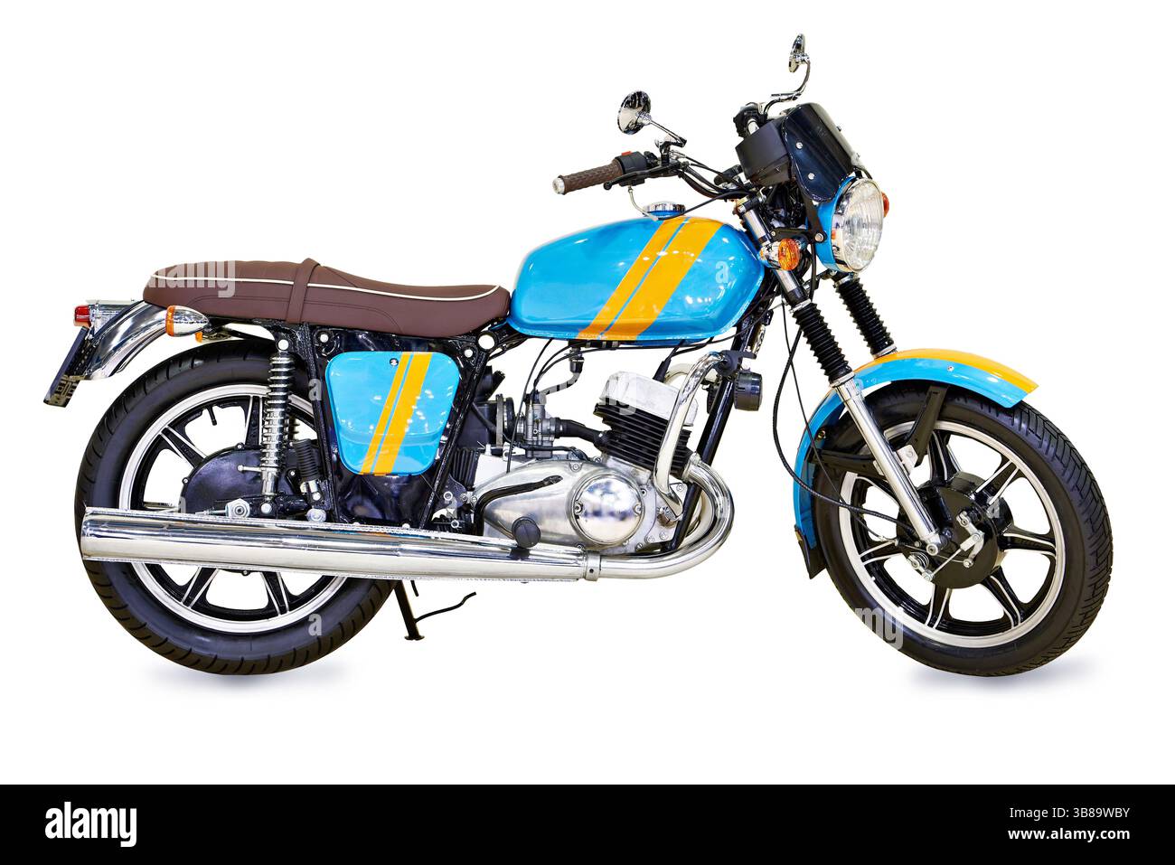 Classic road motorcycle isolated on white background Stock Photo - Alamy