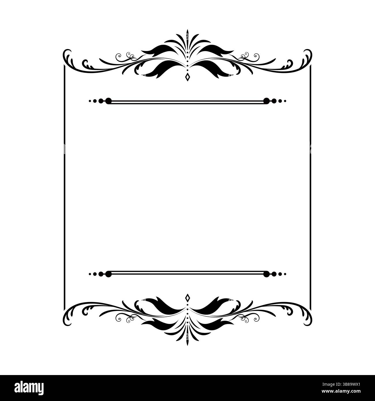 Decorative menu borders hi-res stock photography and images - Alamy