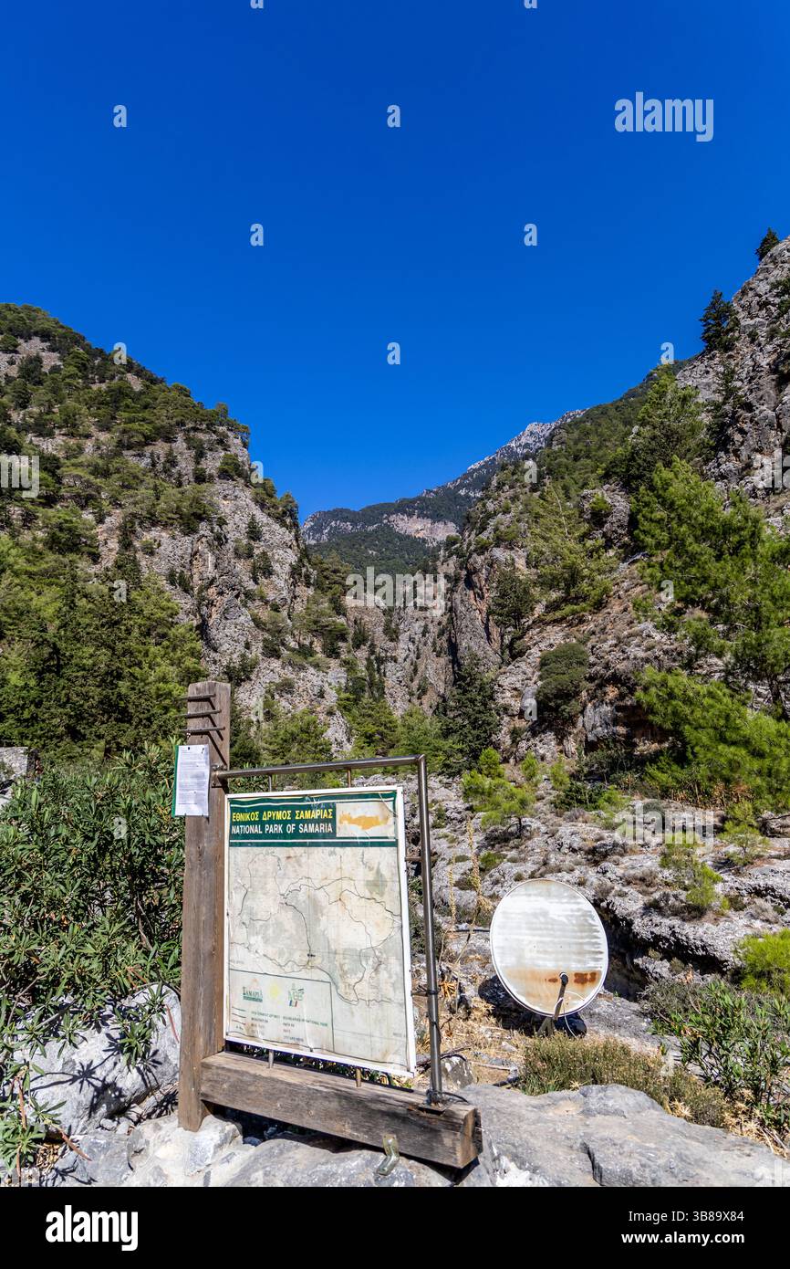 Crete, Greece - October 18, 2024: National Park of Samaria entrance ...
