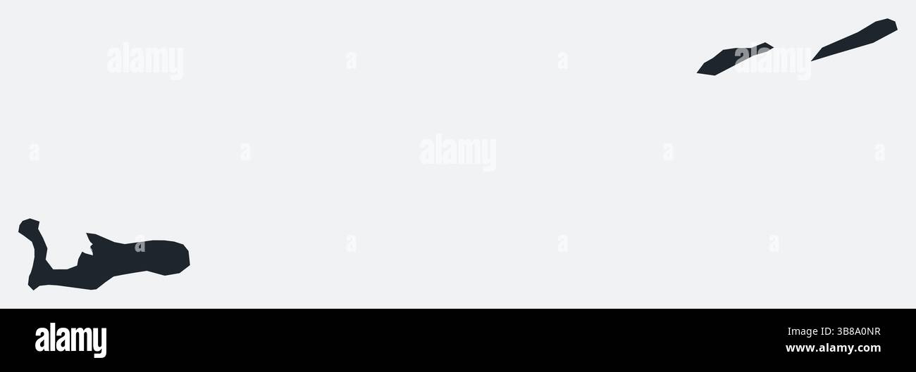 Cayman Islands map. Just a simple border map. Shape of the country ...