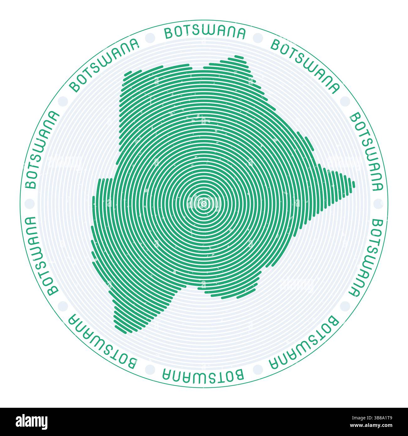 Botswana shape radial arcs. Country round icon. Botswana logo design ...