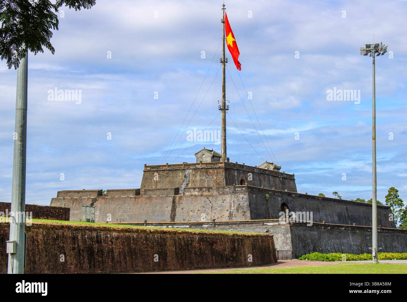 Vietnam, Hue. Hue Imperial City (Hoàng Thành Hu). Flag Tower (Ky Dài ...