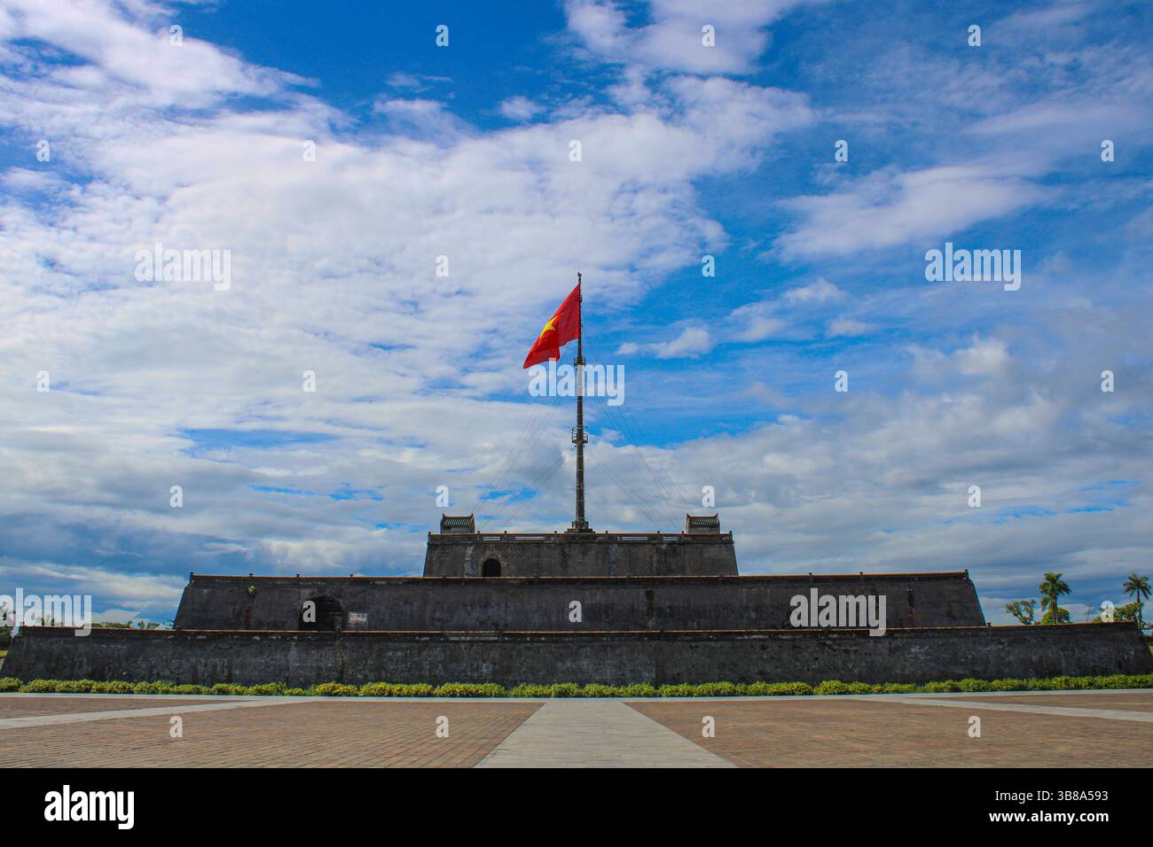 Vietnam, Hue. Hue Imperial City (Hoàng Thành Hu). Flag Tower (Ky Dài ...