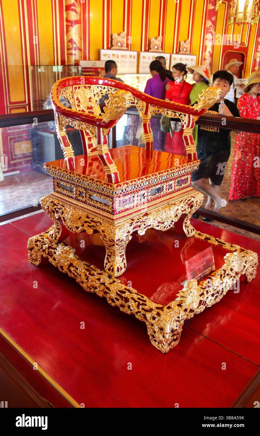 Vietnam, Hue. Hue Imperial City (Hoàng Thành Hu). Throne of the ...