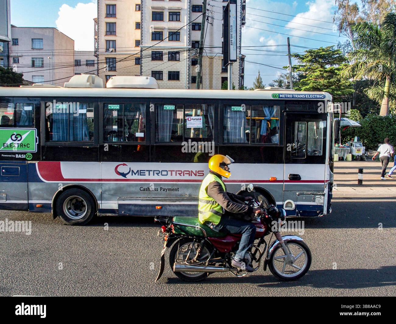 March 7, 2024, Nairobi, Nairobi, Kenya: A boda boda driver on the ...